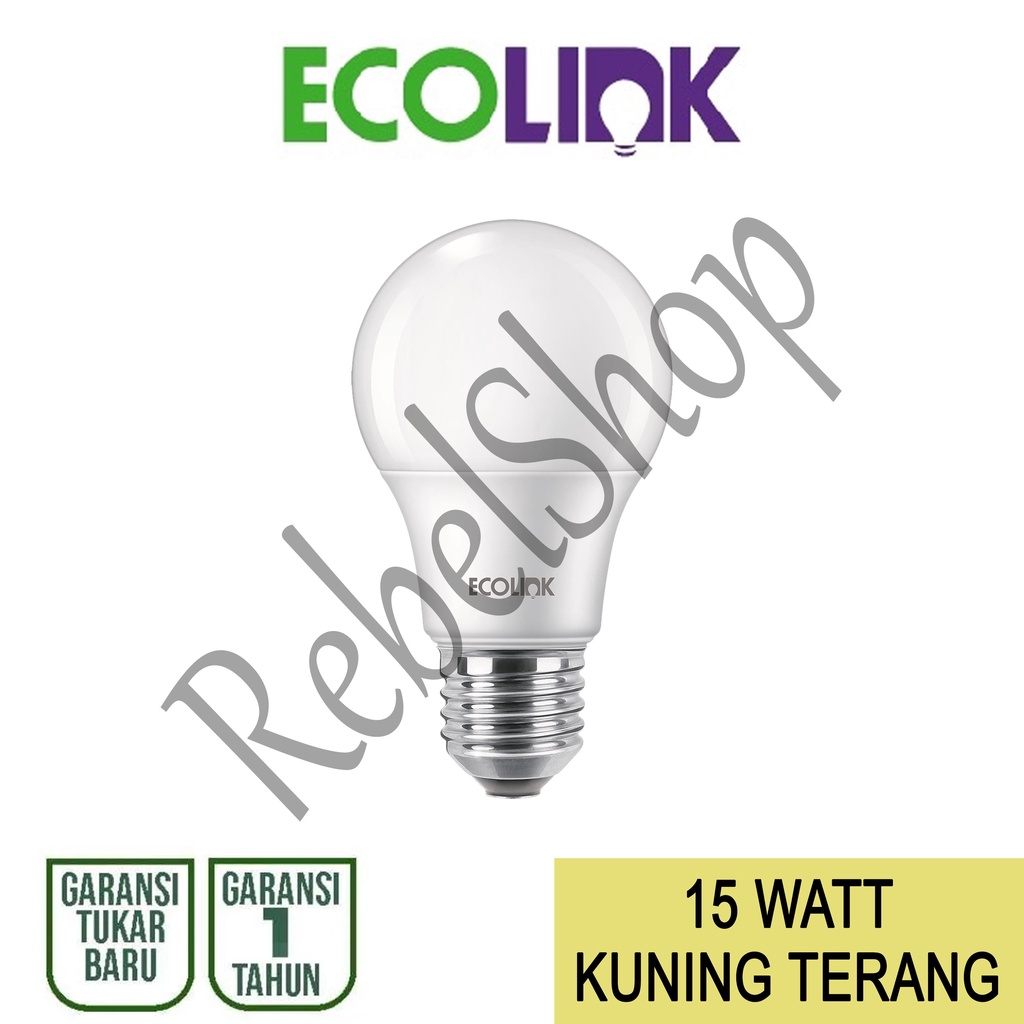 Jual Lampu LED Ecolink Bohlam Bulb 15 Watt Kuning (15W 15 W 15Watt) | Shopee Indonesia
