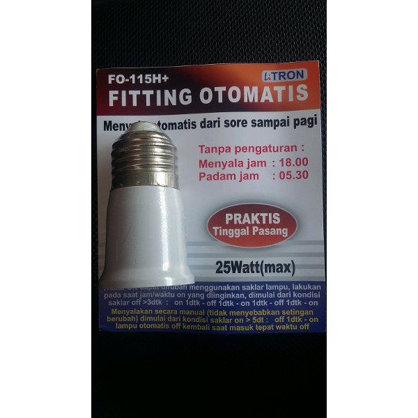 Jual Fitting Lampu dengan Timer Otomatis FO-115H tanpa sensor | Shopee ...