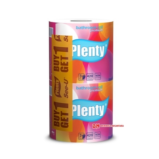 Plenty Bathroom Roll Premium Tissue [3 Ply/420 Sheet] | Shopee Indonesia