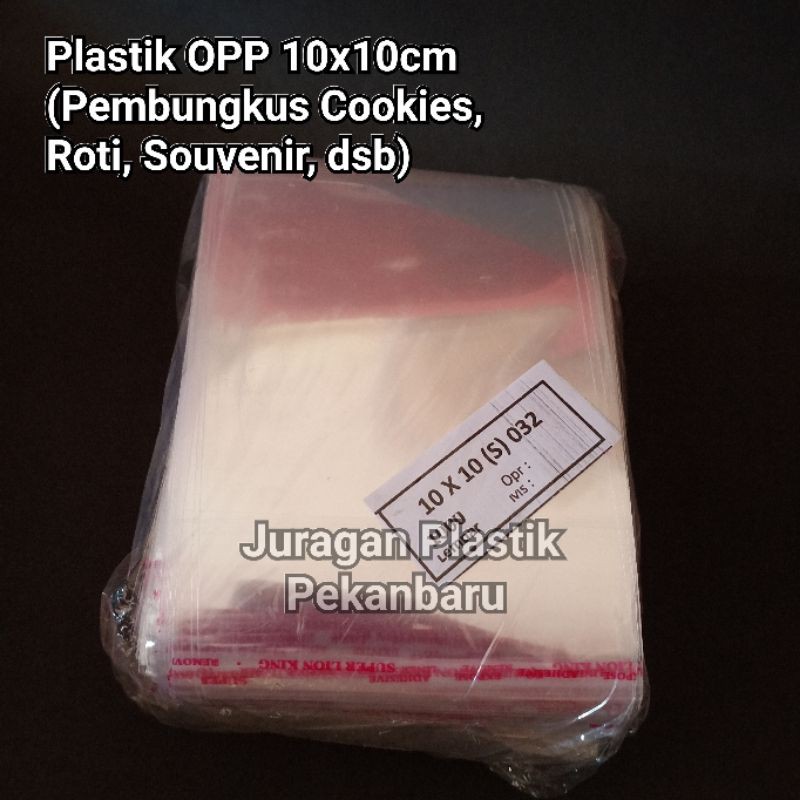 Jual Plastik OPP LEM 10x10 cm isi 100 Lembar / Plastik Seal Cookies Roti Kue Souvenir Hadiah ...