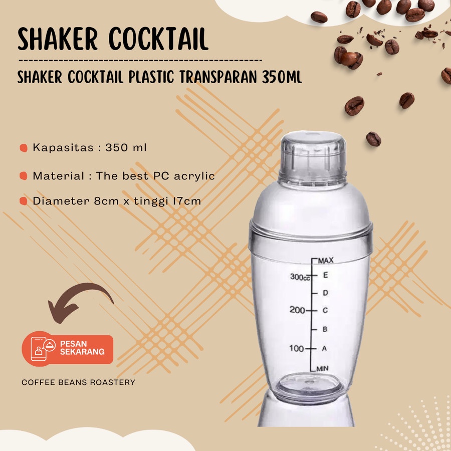 Jual SHAKER COCKTAIL Plastik Bening TRANSPARAN 350ML | Shopee Indonesia
