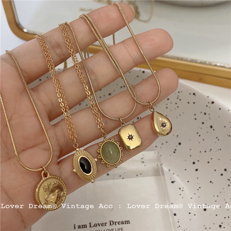 Jual Town Shell - Miso Korean Premium Stack Necklace / Double Necklace ...