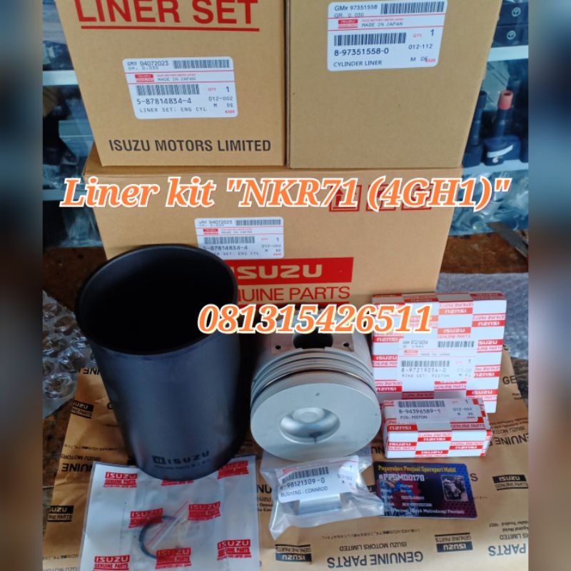 Jual Liner Kit Liner Set Komplit Isuzu Elf NKR71 NKR-71 4gh1 original | Shopee Indonesia