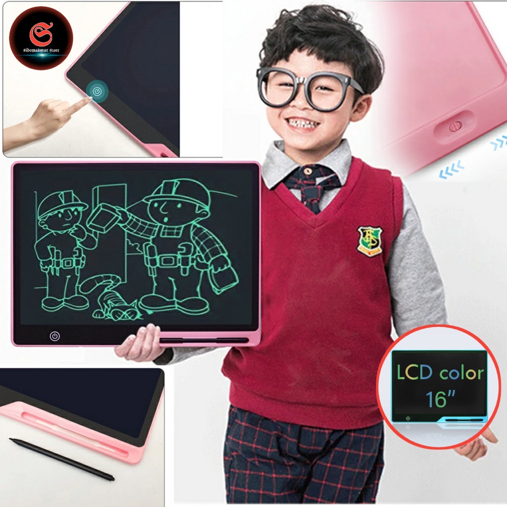Jual Papan Tulis Gambar LCD LED Papan Tulis Anak Warna Bright Crown LCD ...