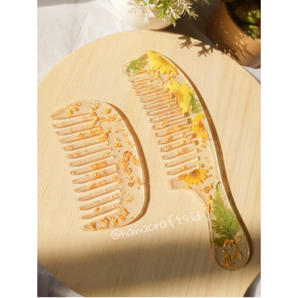 Jual Dried Flowers Resin HairComb/Sisir Resin Bunga Kering/Souvenir ...