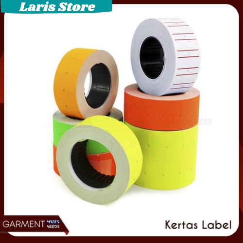 Jual Kertas Label Harga Isi Atau Refill Label Harga 1 Baris Warna Warni ...