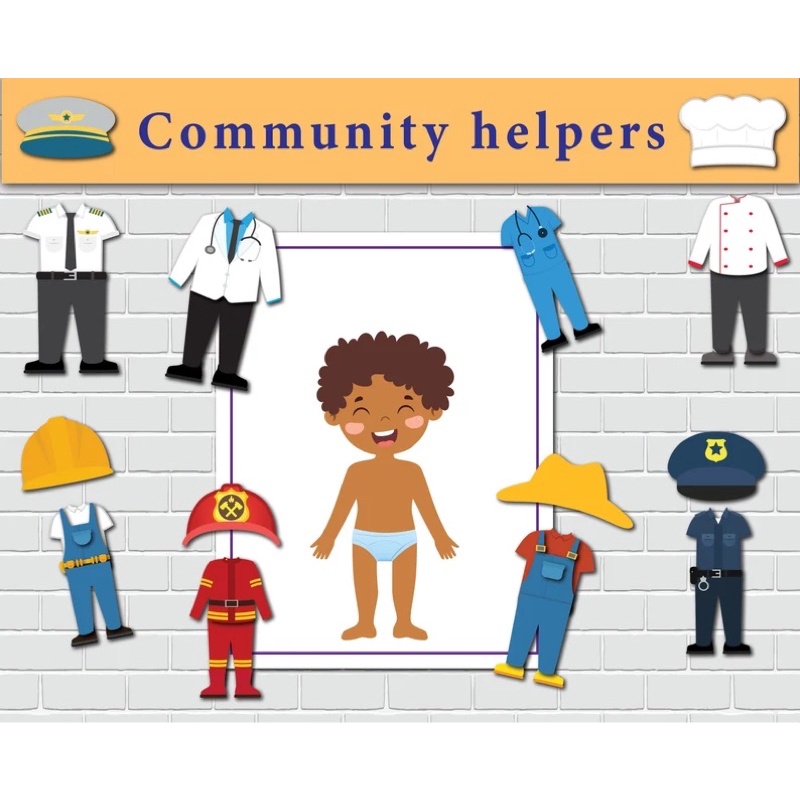 Jual worksheet anak memasang baju sesuai profesi | belajar warna ...