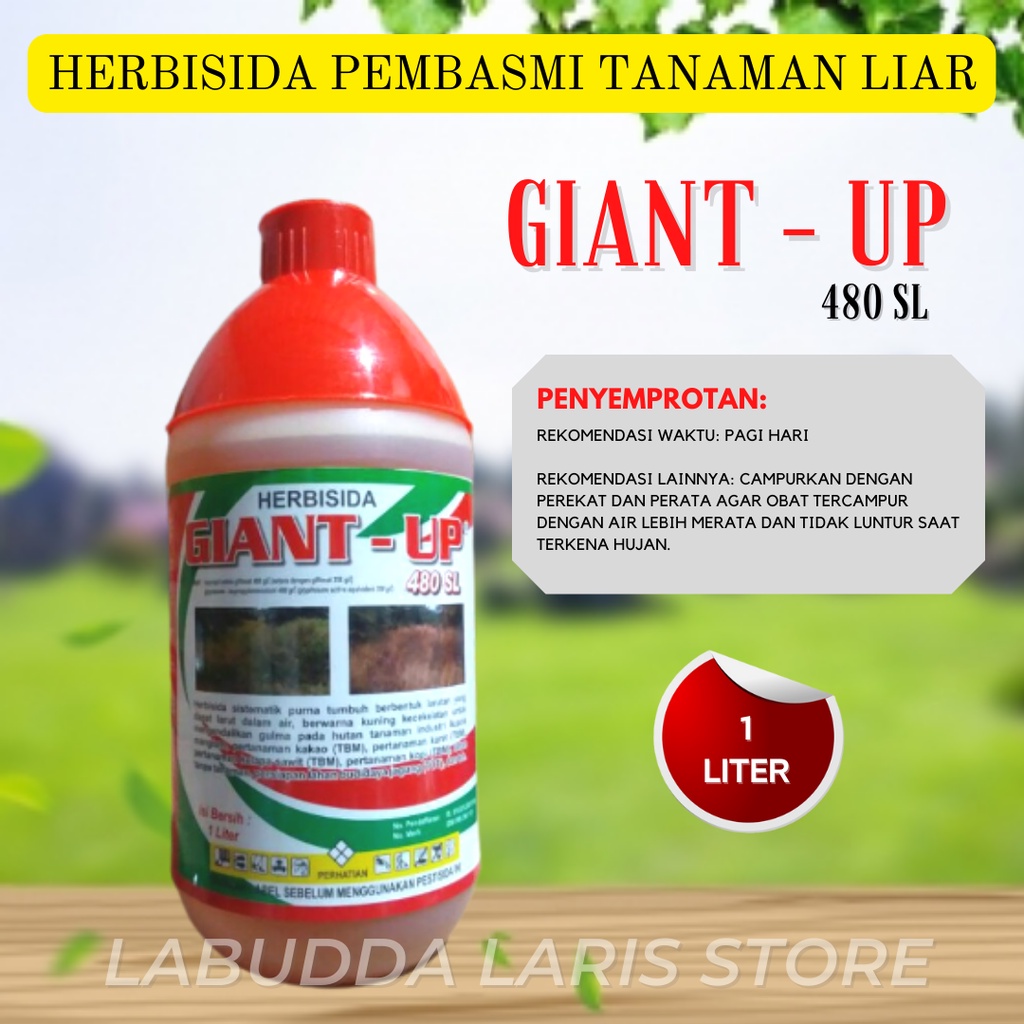 Jual Giant Up Herbisida Rumput 1 Liter Obat Pembasmi Rumput Racun Obat ...