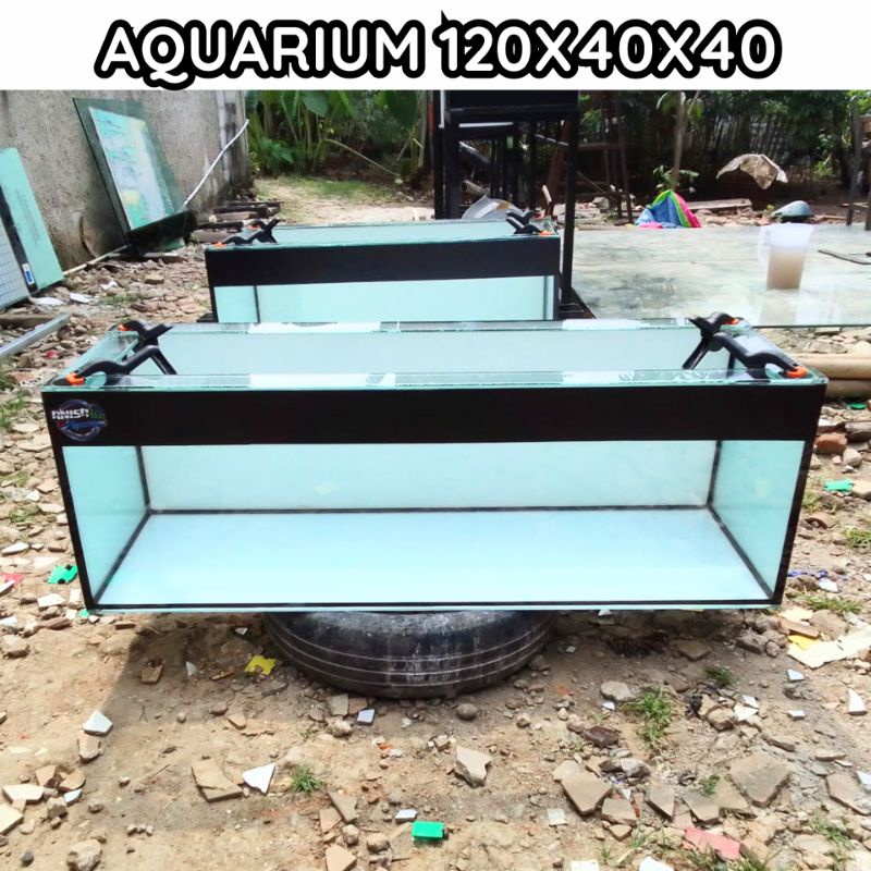 Jual Akuarium Kaca 120x40x40 full 8mm | Shopee Indonesia