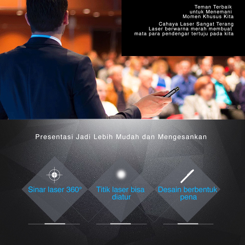 Jual Deli Laser Pointer Wireless Pen Laser Presentasi Sinar Merah Jarak ...