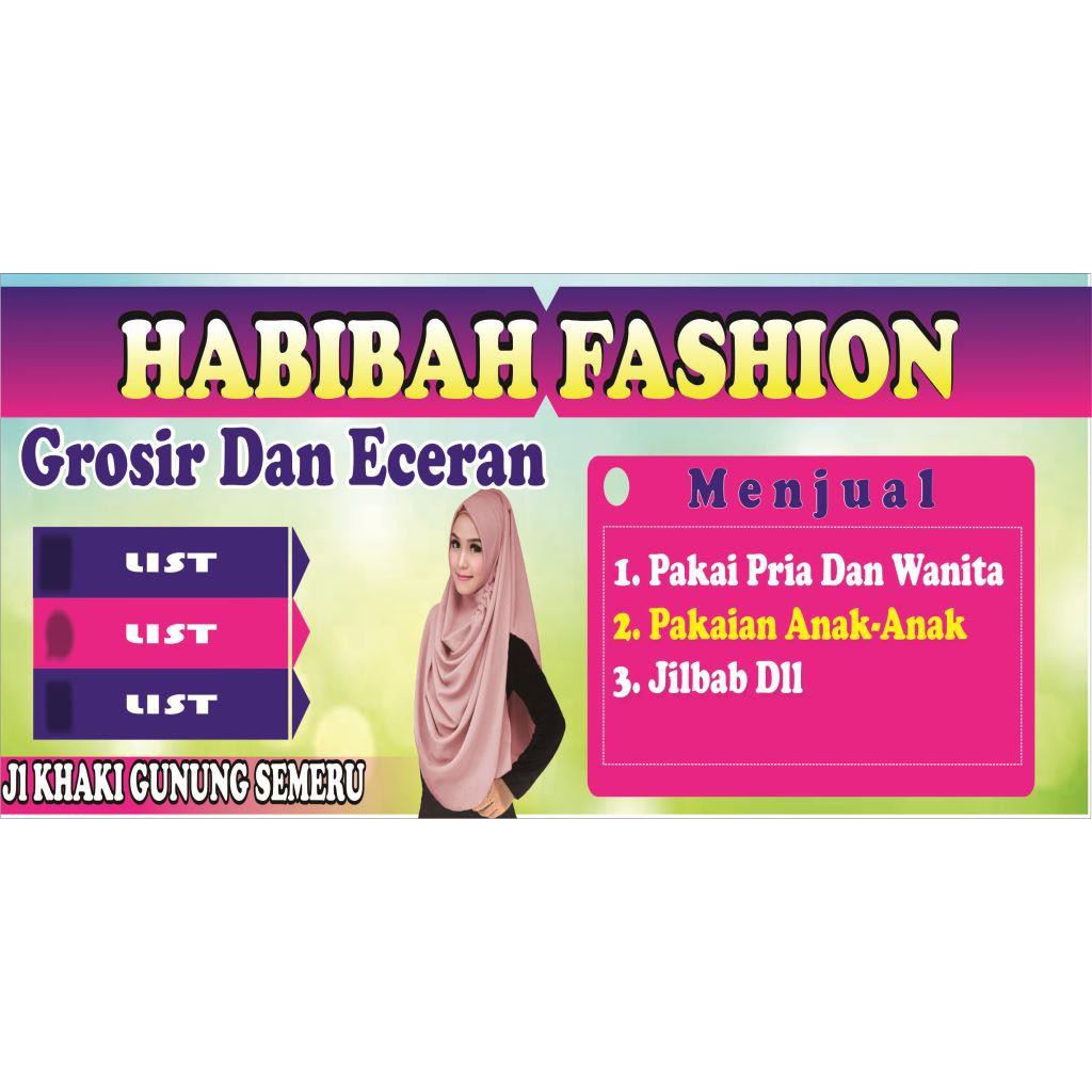 Jual BANNER USAHA Jilbab Grosir dan Eceran 100 x 50 cm Buy 1 Get 1 ...