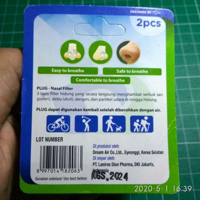 Plug Nasal Filter Masker Hidung 3 Lapis Filter Isi 2 Pcs | Shopee Indonesia