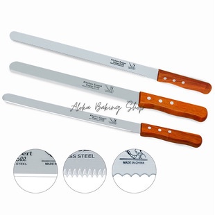 Jual Pisau Roti 38cm 43cm 48cm Kue Keju Stainless Steel Pisau Kue Cake ...