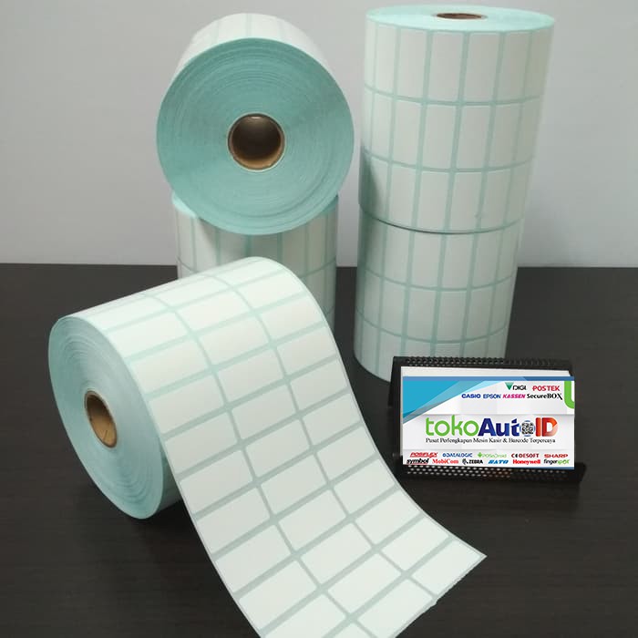 Jual LABEL STICKER BARCODE 33mm X 15mm ( 3 LINE ) SEMICOATED isi 10.000 ...