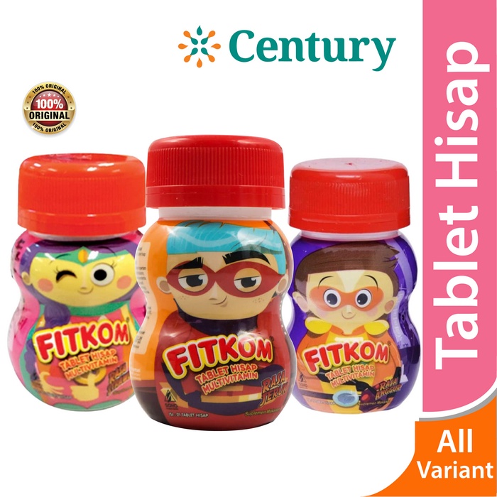 Jual Fitkom 21 Tablet Hisap/Fitkom Stawberry/Fikom Jeruk/Fitkom Anggur ...