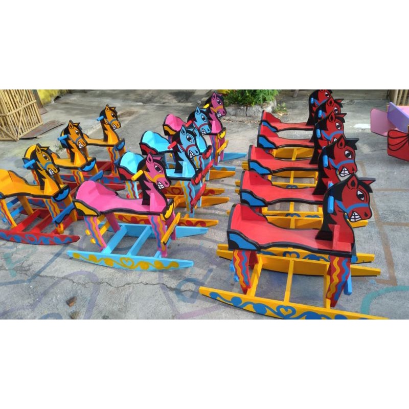 Jual Mainan kayu/Mainan edukatif/Mainan anak/Kuda goyang | Shopee Indonesia