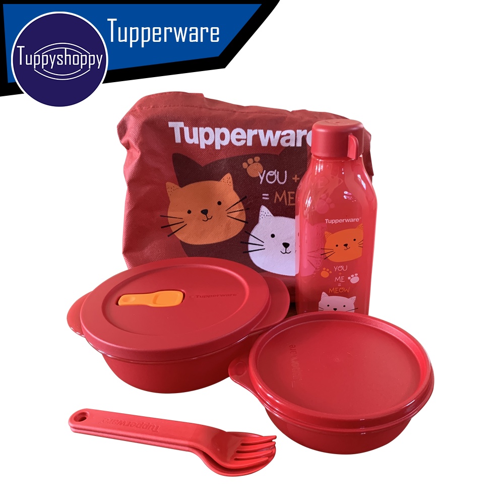 Jual Tas Bekal Set Merah Lengkap Simply Lunch Set Tupperware | Shopee ...