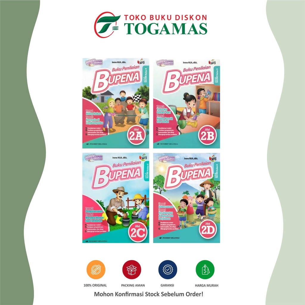 Jual Buku pelajaran: Bupena kelas 2 untuk sd/mi kurikulum 2013 - Tema ...