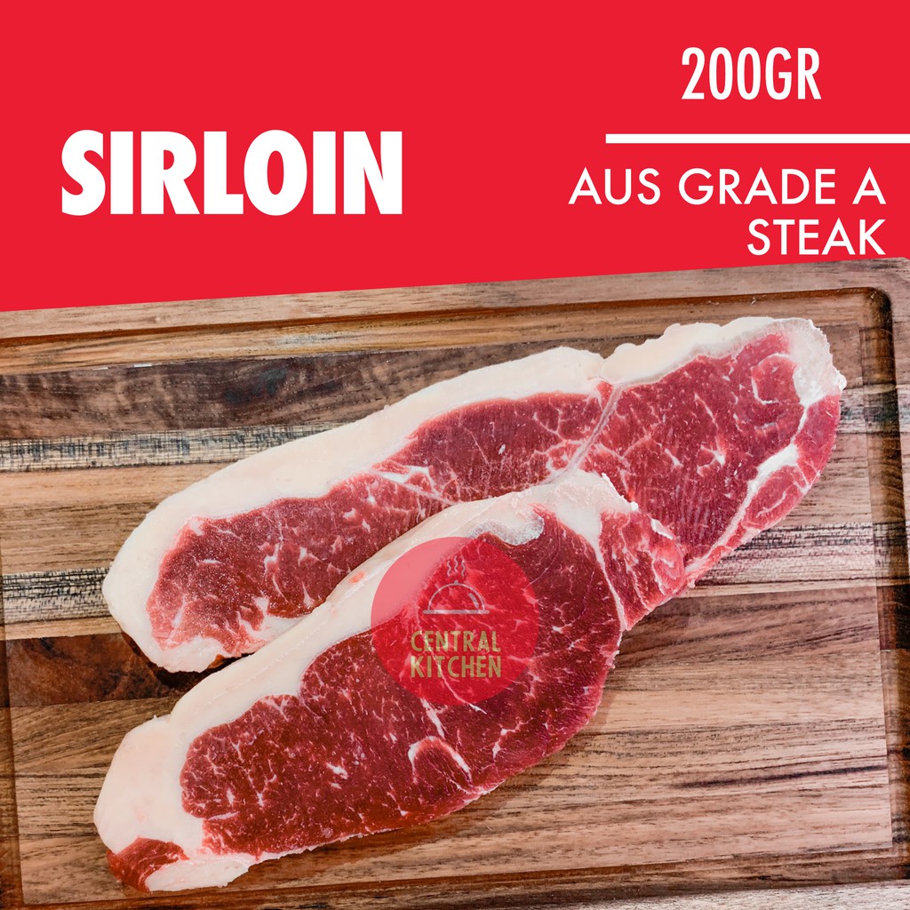 Daging Sapi AUS Sirloin Striploin Beef Steak Impor Grade A pack 200gr ...