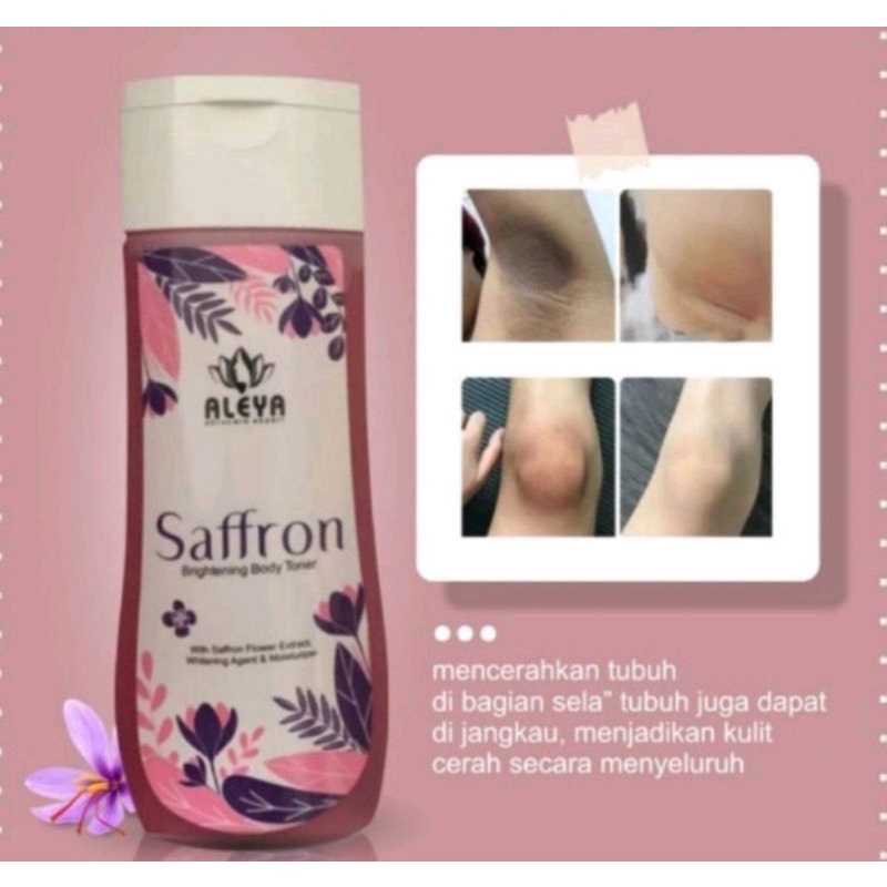 Jual TONER BADAN SAFFRON ALEYA whitening original BPOM | Shopee Indonesia