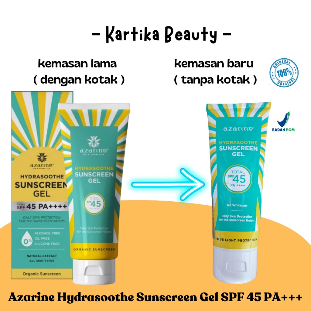 Jual [KEMASAN BARU] AZARINE HYDRASOOTHE SUNSCREEN GEL SPF 45 PA ...