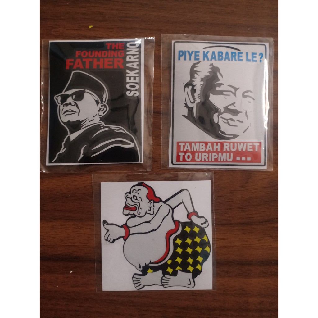 Sticker cutting presiden Soekarno Soeharto semar | Shopee Indonesia