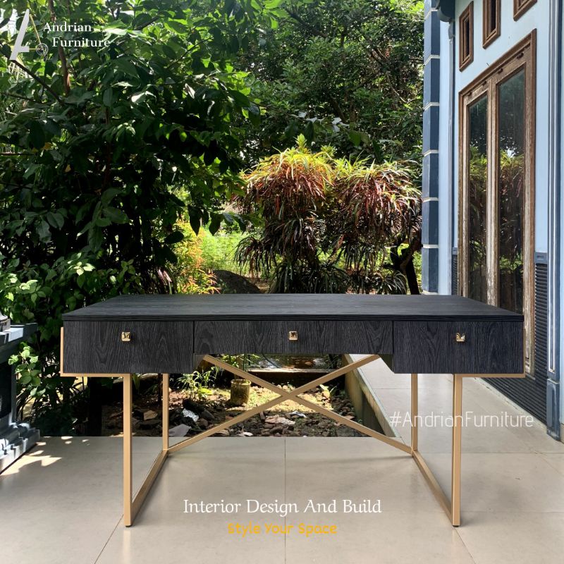 Jual CUSTOM | Meja Kerja Industrial Minimalis Modern HPL Texture ...
