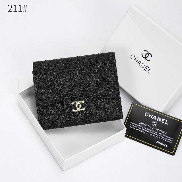 Jual DOMPET MANTUL WANITA CHANEL TRIFOLD WALLET CAVIAR SILVER HARDWARE ...