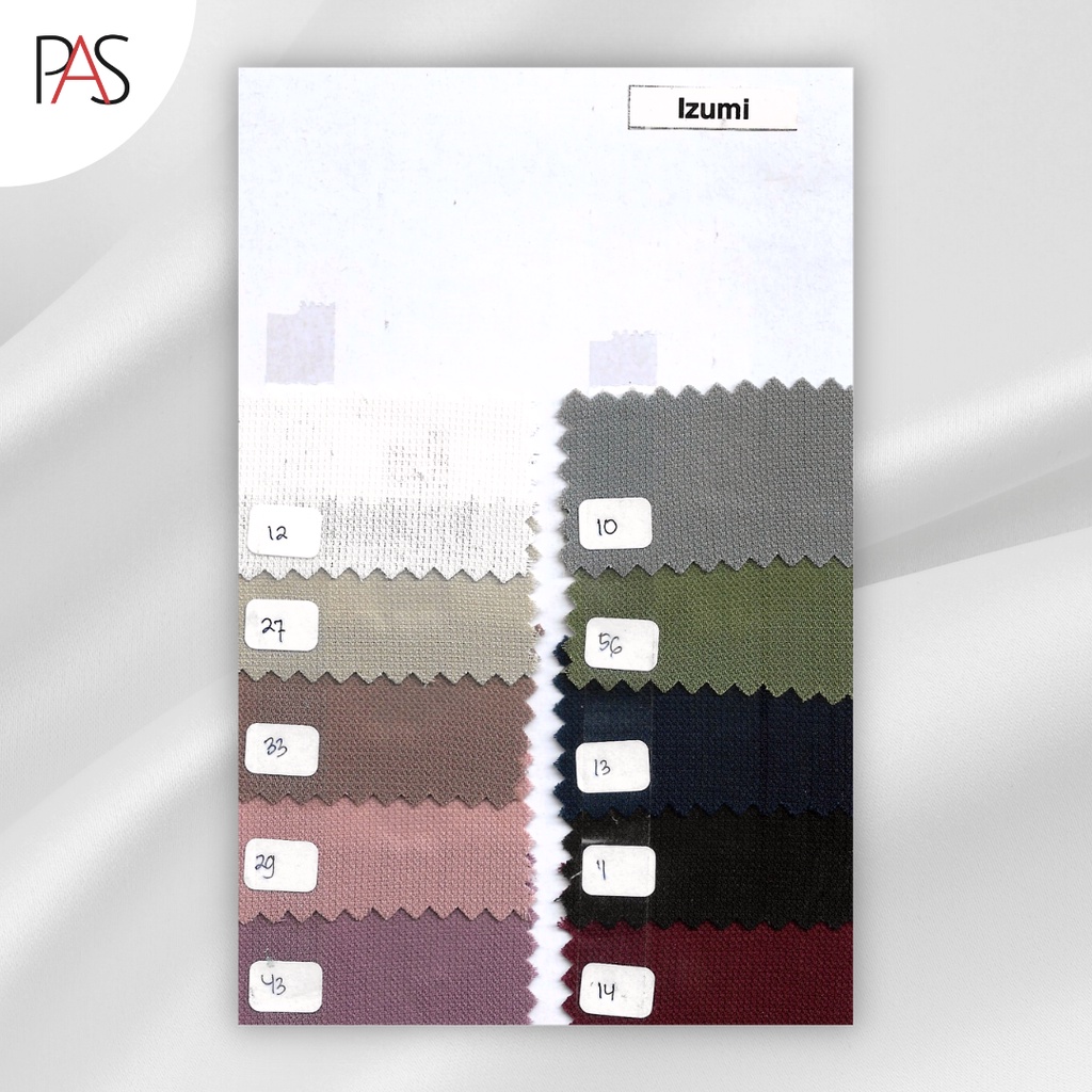 Jual Katalog Warna Kain Polyester Bahan Izumi | Shopee Indonesia