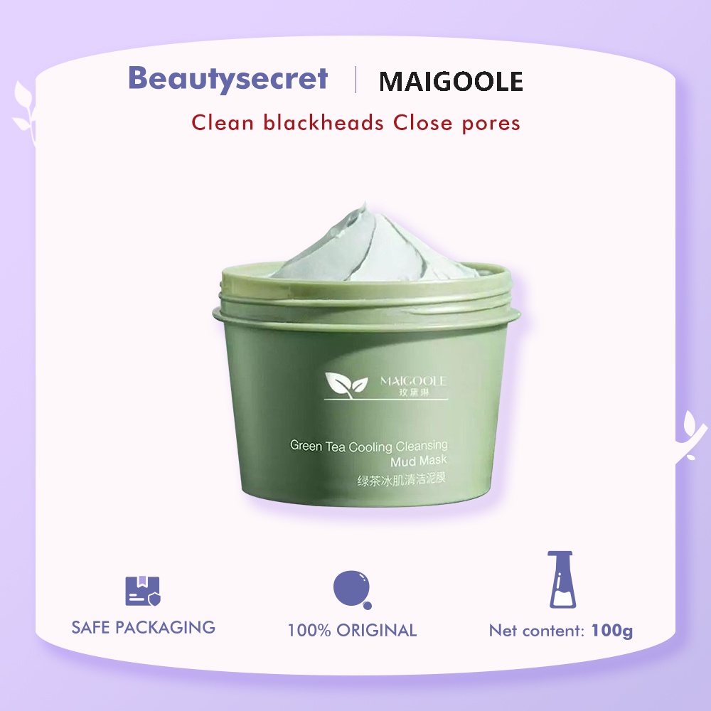Jual MAIGOOLE Green tea Cleansing Masker Wajah / Pore Clean Clay Mask ...