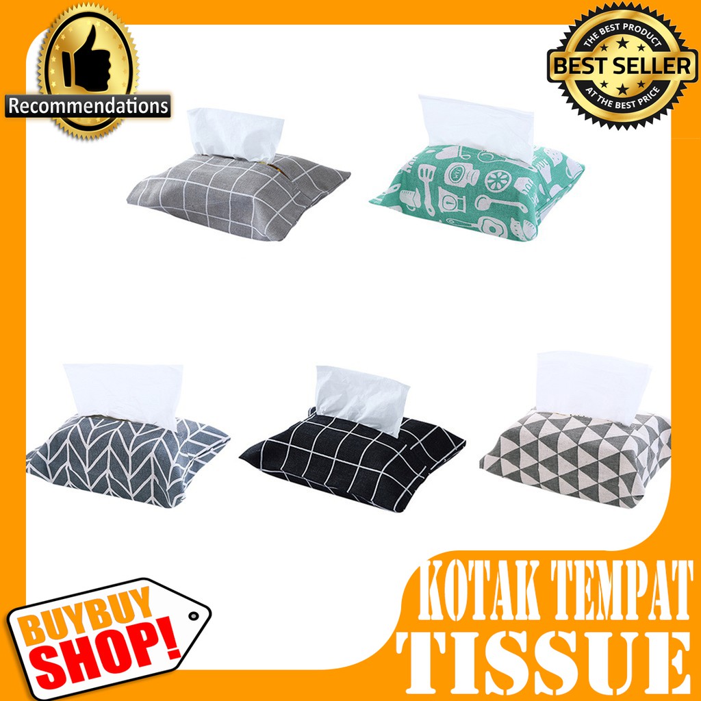 Jual Kotak Tempat Tissue Bahan Kain Kanvas Motif Lucu Dompet Tempat ...