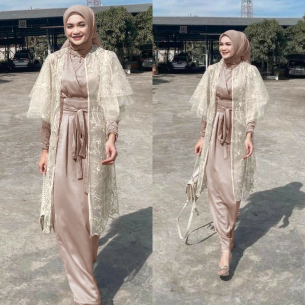 Jual TERBARU | RAYA DRESS TILE LUCI GAMIS TULLE L XL XXL GAMIS VELVET SATIN PREMIUM MURAH FREE ...