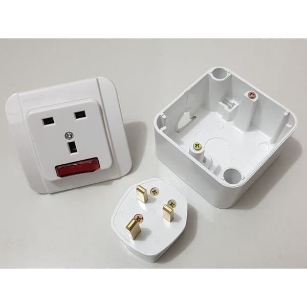 Jual Stop Kontak AC BROCO 1 set Komplit OUTBOW OB | Shopee Indonesia