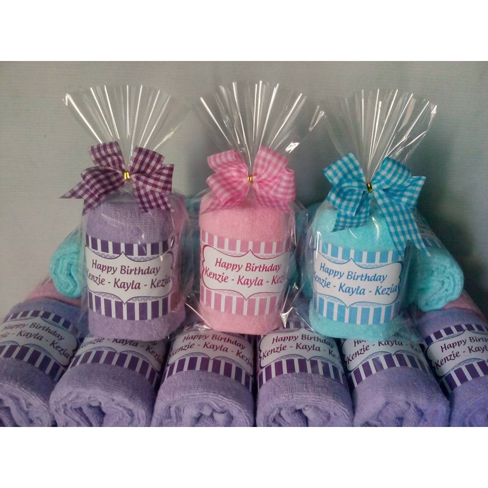 Jual SOUVENIR HANDUK PLUS DESAIN LABEL | Shopee Indonesia