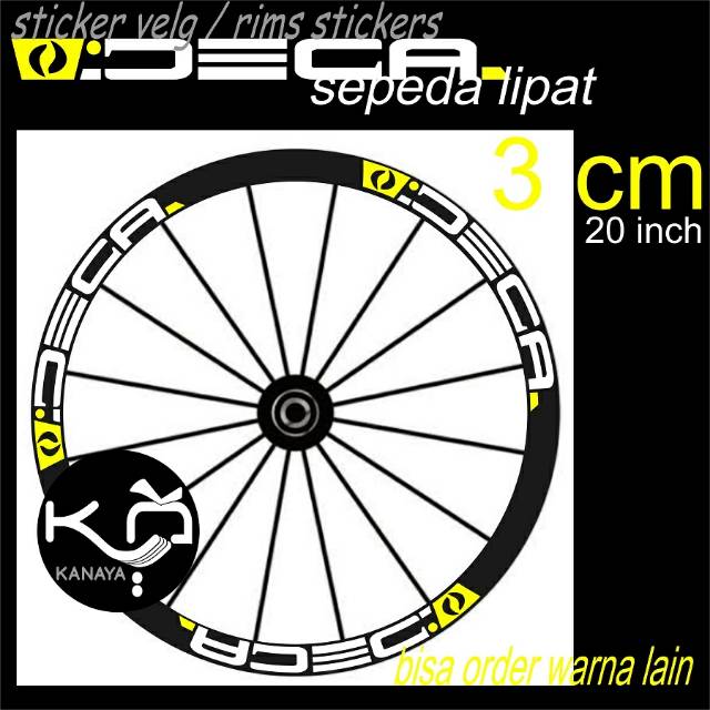 Jual Sepeda Lipat Decal Stiker Velg DECA series ( lebar 3 cm ) | Shopee ...