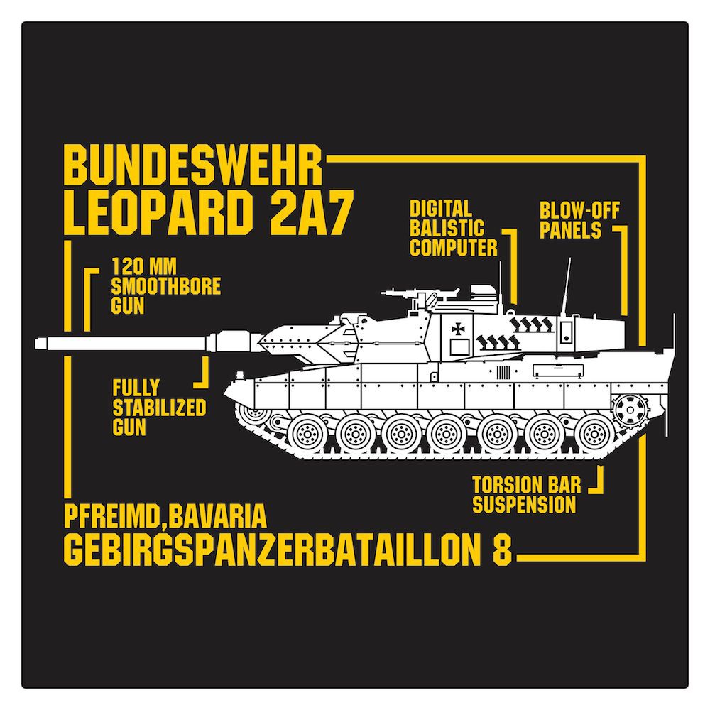Jual Bundeswehr Leopard 2A7 Main Battle Tank Cutting Sticker | Shopee ...
