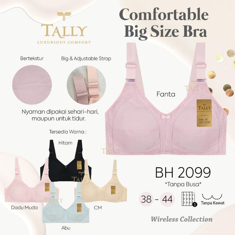 Jual Bh bra jumbo-tanpa kawat-tanpa busa-TALLY -2099 | Shopee Indonesia