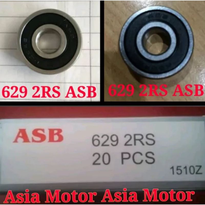 Jual Bearing Laher 629 2RS ASB Ukuran 9x26x8 mm Bering Lahar Laker Klaher 629 2RS Ukuran 9 x 26 ...