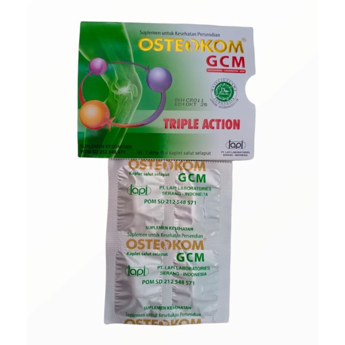 Jual Osteokom GCM Triple Action isi 4 tablet untuk nyeri sendi ...