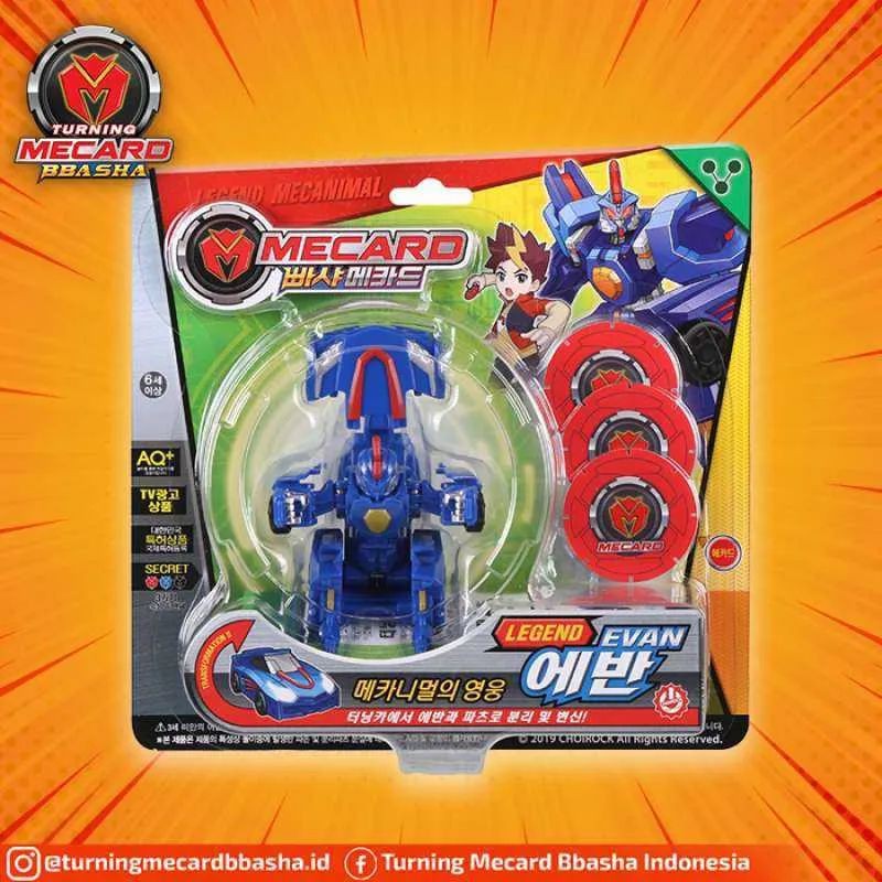 Jual Turning Mecard Bbasha Legend Evan Transforming Card Robot to Car ...