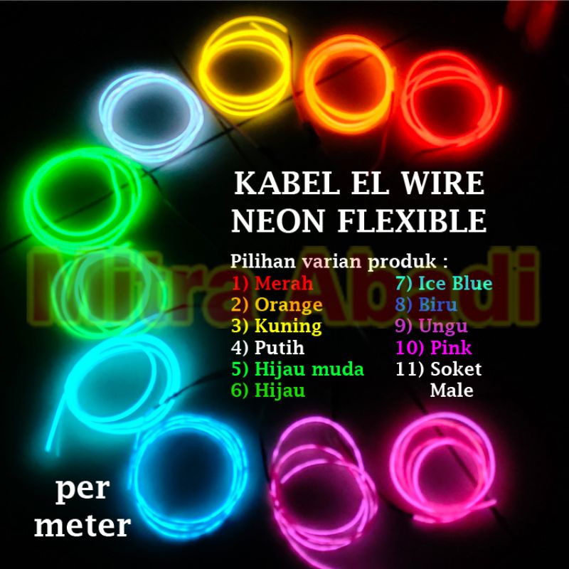 Jual Kabel EL Wire Flexible Neon Per Meter | Shopee Indonesia