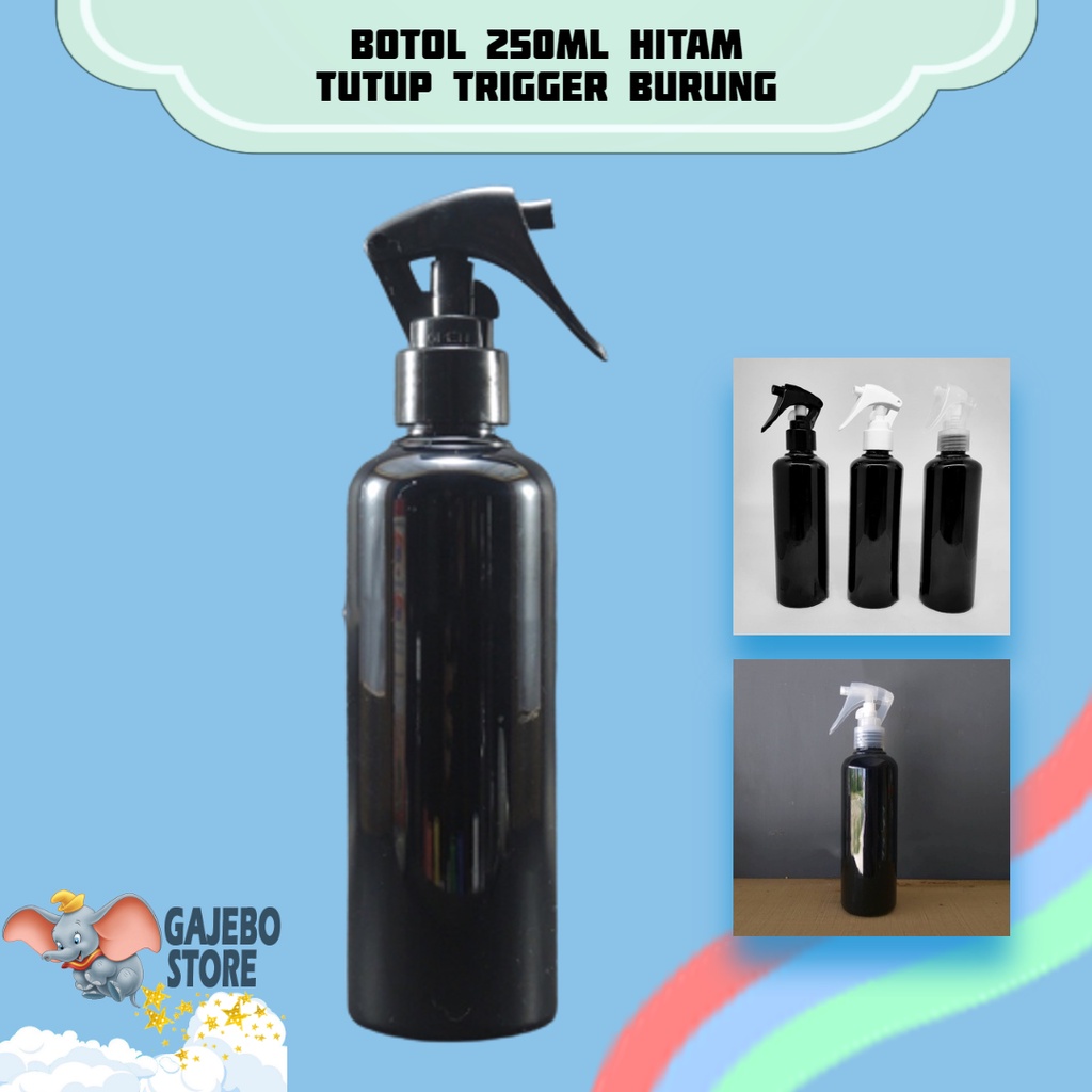 Jual BOTOL 250ML HITAM TRIGGER SPRAY BURUNG N24 / BOTOL TRIGGER BURUNG 250ML HITAM BOTOL ISI ...