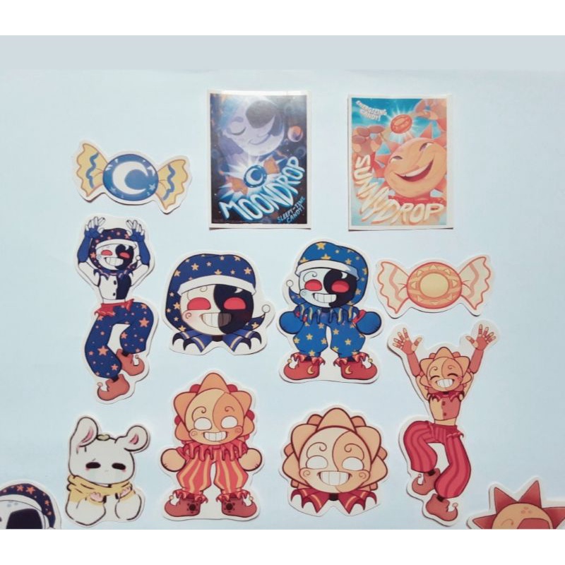 Jual FNAF SECURITY BREACH STICKERS SET 12 PCH (SUNDROP & MOONDROP ...