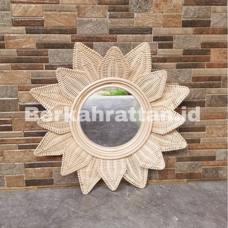 Jual CERMIN ROTAN AESTHETIC / CERMIN ROTAN DEKORASI / CERMIN ROTAN ...