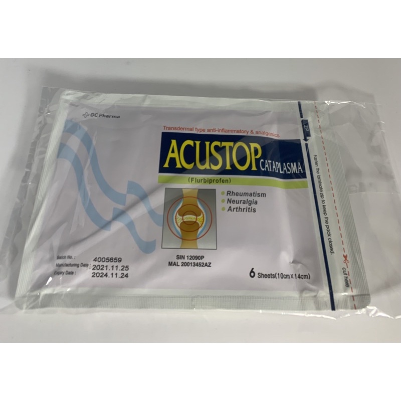 Jual ACUSTOP CATAPLASMA 6 SHEETS | Shopee Indonesia