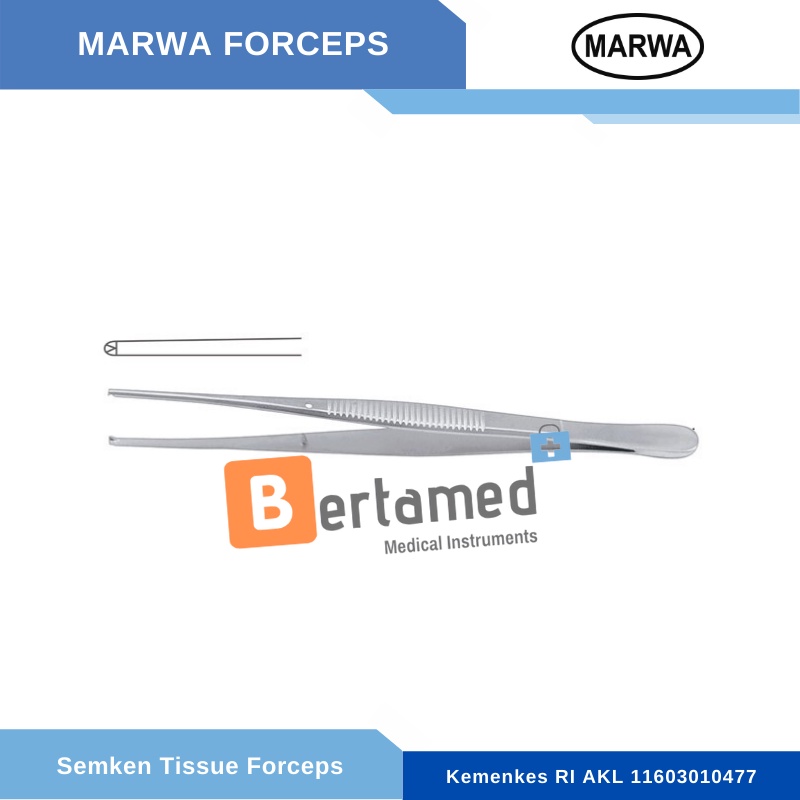 Jual Semken Tissue Forcep 1 x 2 Teeth / Dissecting Forceps | Shopee ...