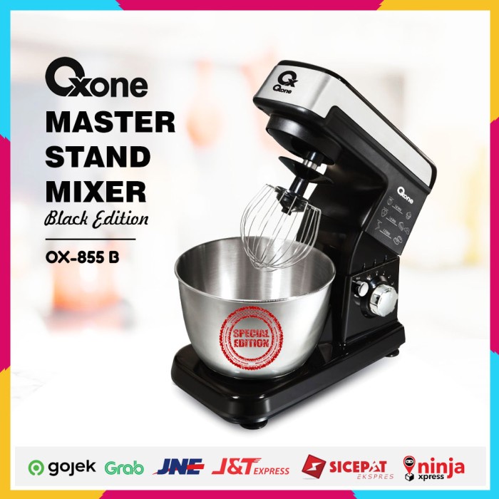 Jual Mixer Planetary Oxone HITAM OX-855 Master Standing Mixer 300W ...