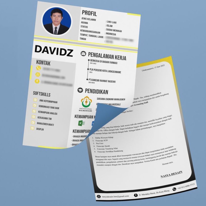 Jual Desain CV dan Surat lamaran Kerja | Curriculum Vitae | Shopee ...