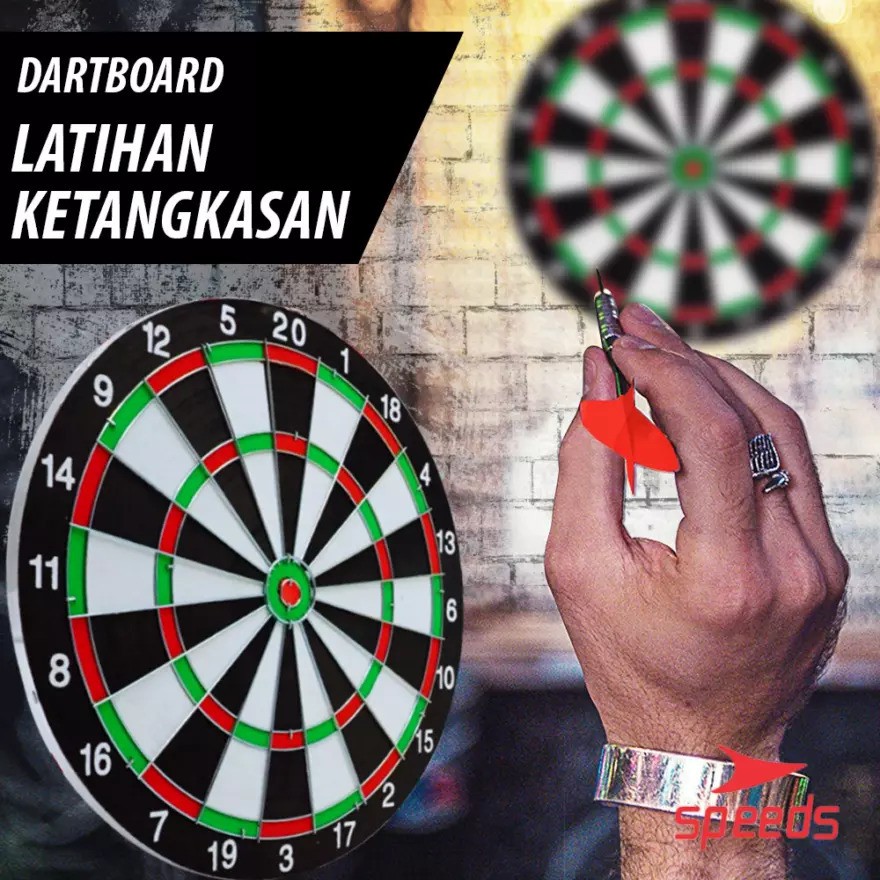 Jual DART Papan Dart Board Game Pro Panahan Dinding 17 inch Free anak ...