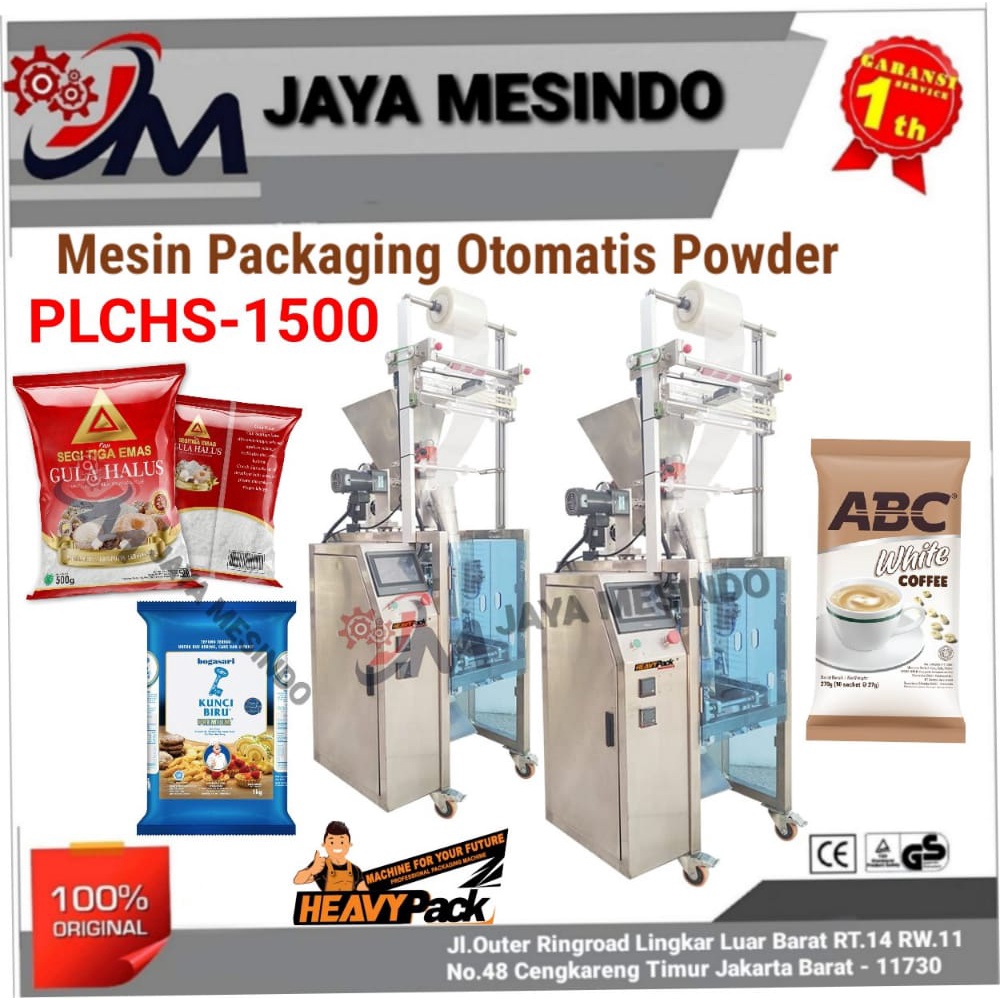 Jual Mesin Packaging Sachet Otomatis Bubuk Powder PLCHS-1500 Heavypack ...